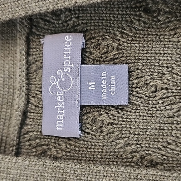 Market & Spruce | Sweaters | Market Spruce Dark Green Sweater With Faux ...